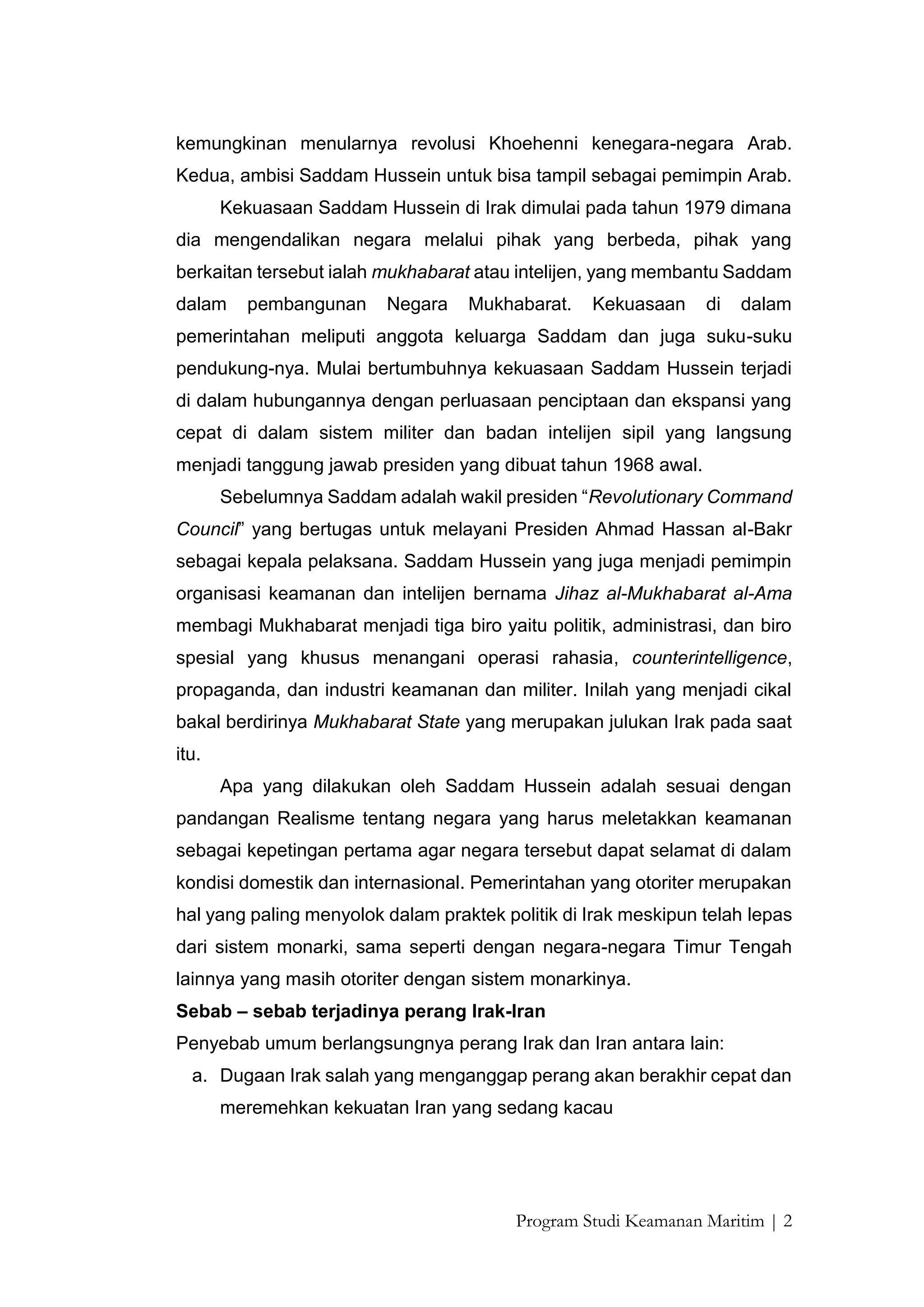 Sejarah perang perang irak iran | PDF