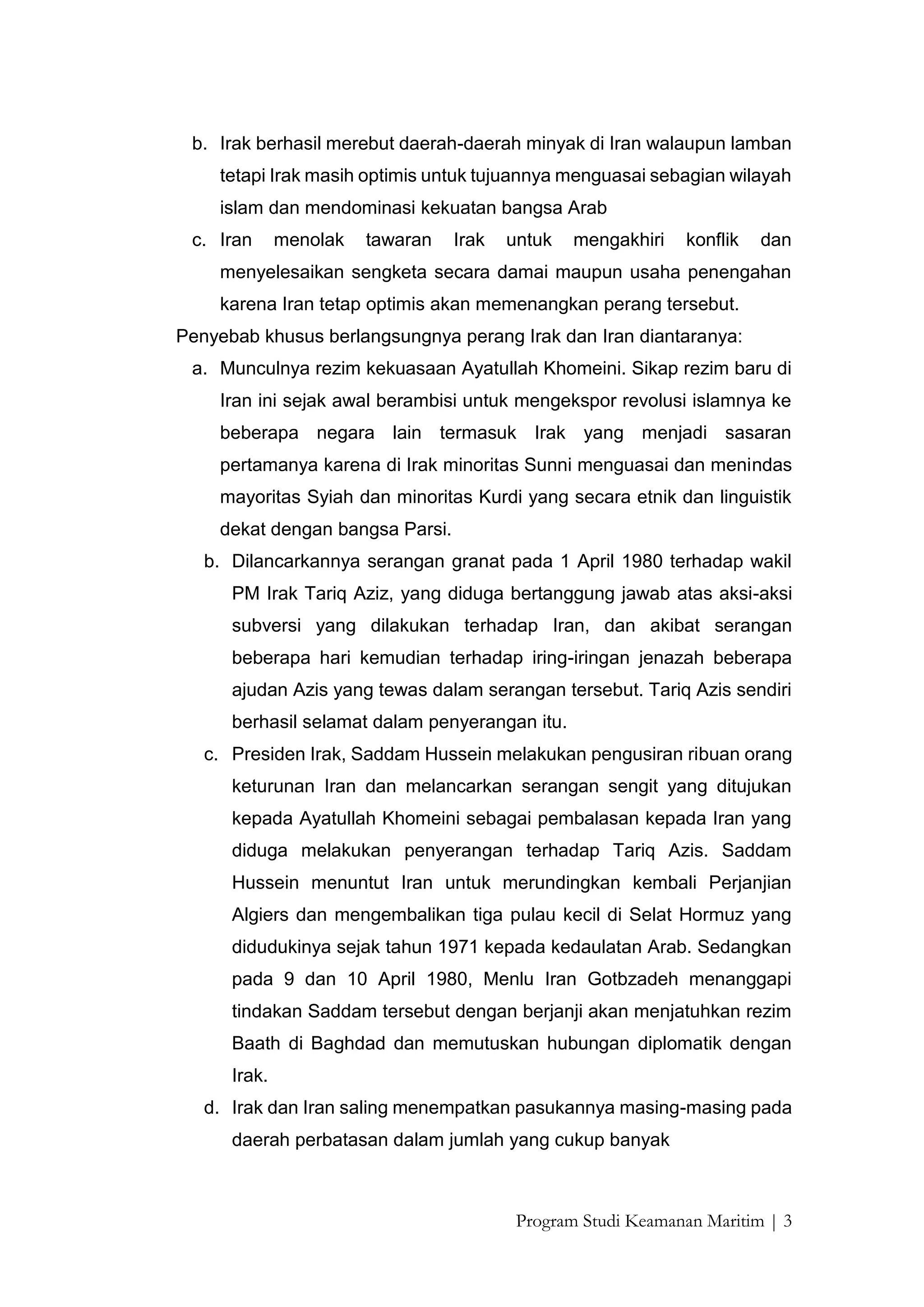 Sejarah perang perang irak iran | PDF