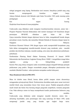 Sejarah perekonomian indonesia | DOCX