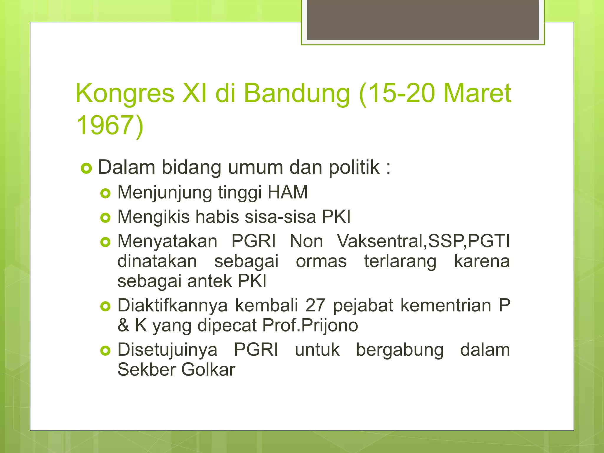 Sejarah Perjuangan dan Jati Diri PGRI | PPTX