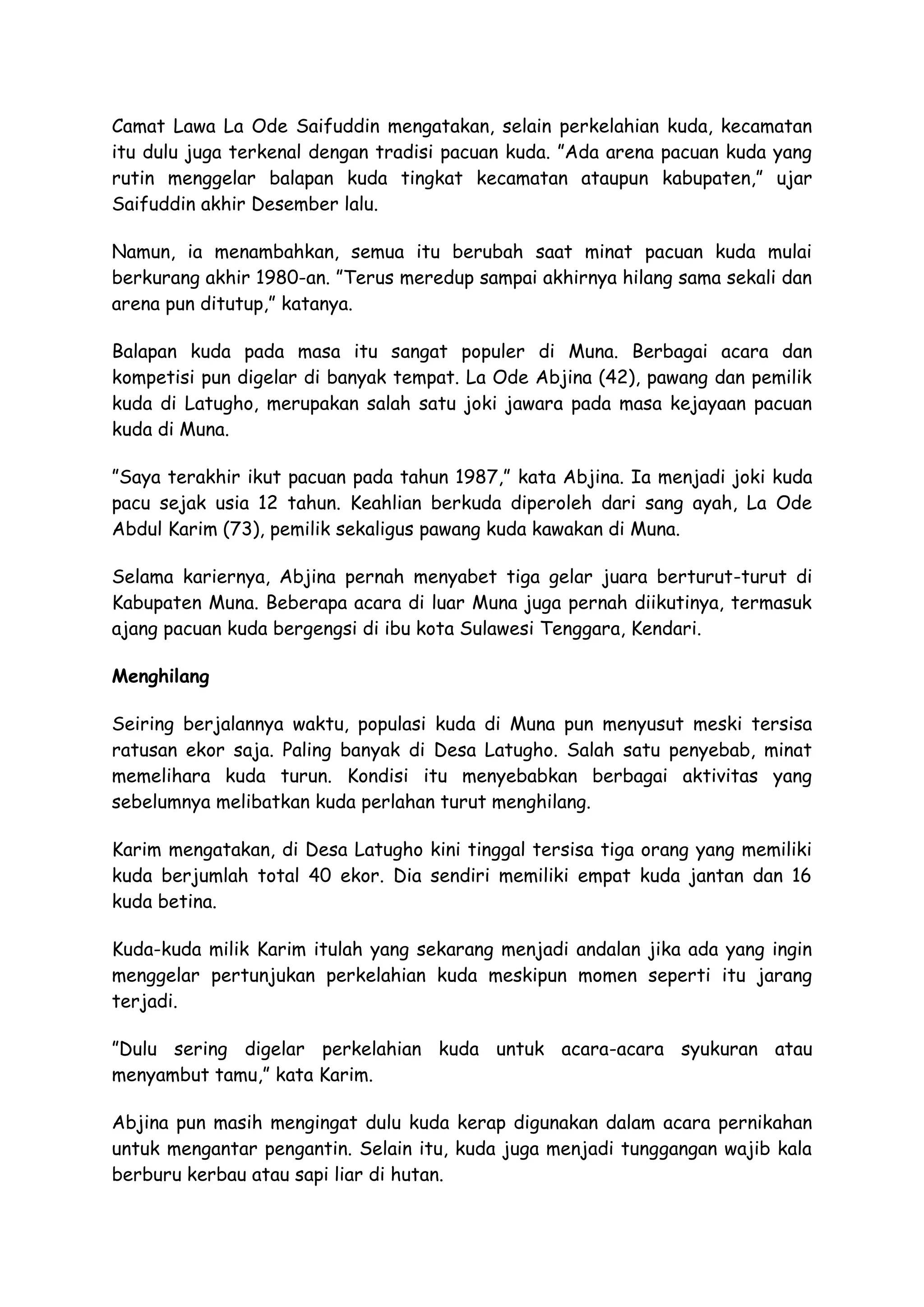 Sejarah perkelahian kuda | PDF