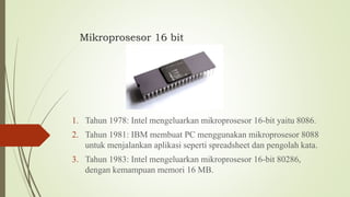 Sejarah Perkembangan Mikroprosesor | PPTX