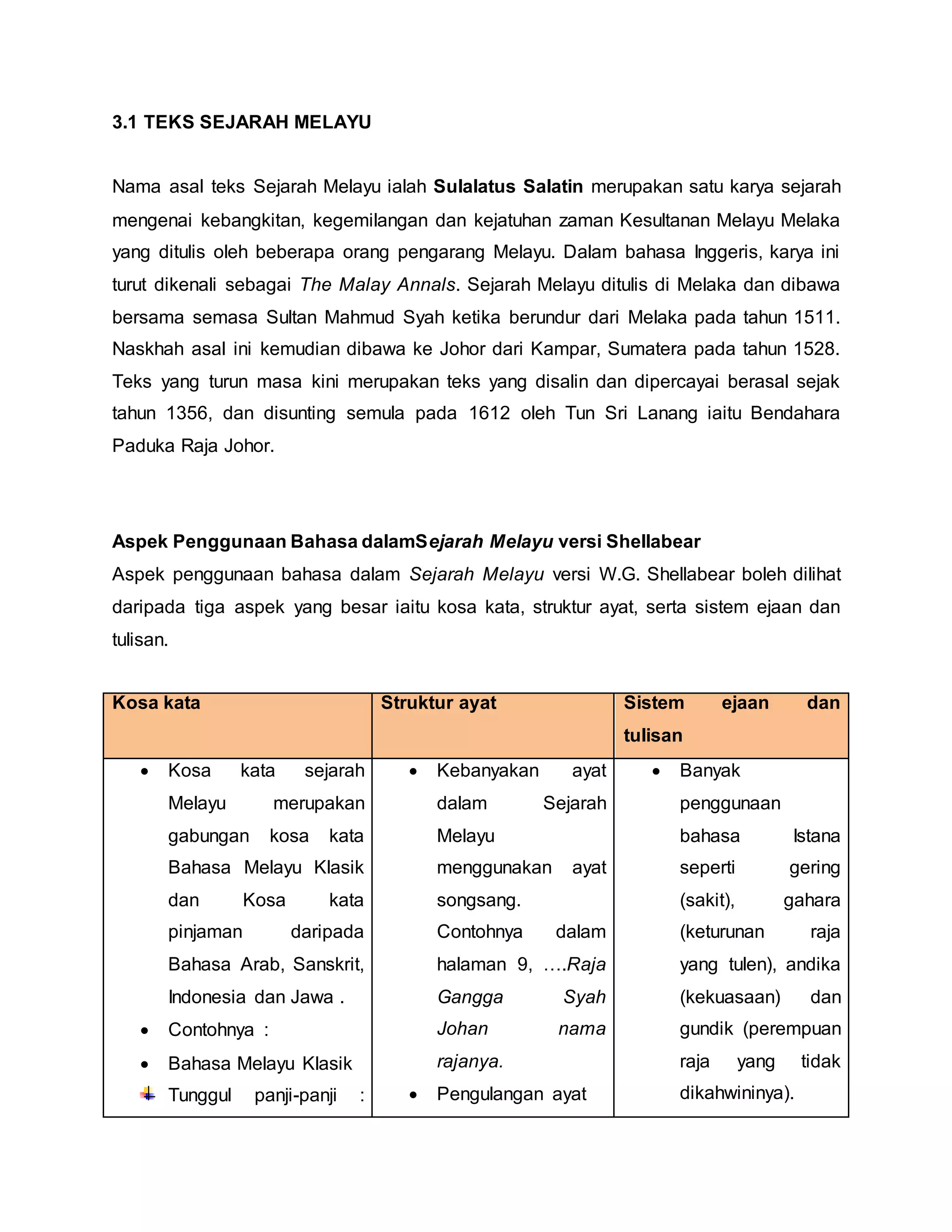 Sejarah perkembangan bahasa melayu | DOCX
