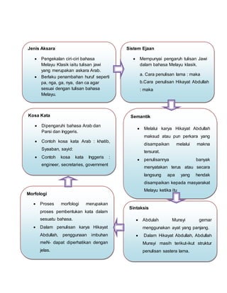 Sejarah perkembangan bahasa melayu | DOCX
