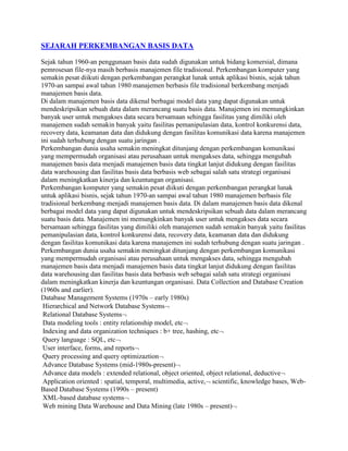 Sejarah perkembangan basis data | DOCX