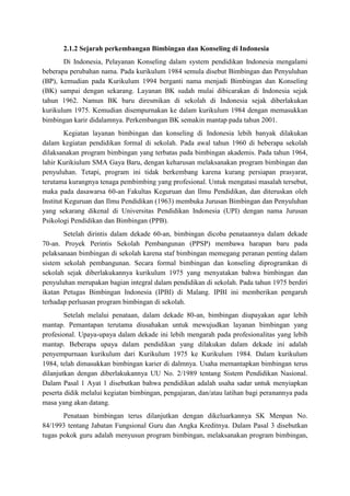 Sejarah Perkembangan Bimbingan Dan Konseling Di Indonesia Dan Di