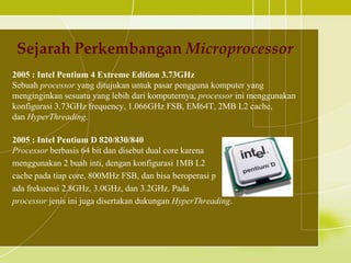 Sejarah Perkembangan CPU | PPTX