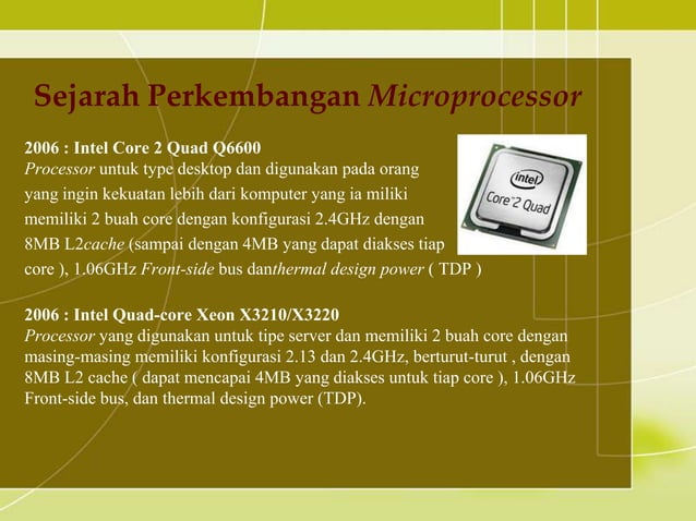 Sejarah Perkembangan CPU | PPTX