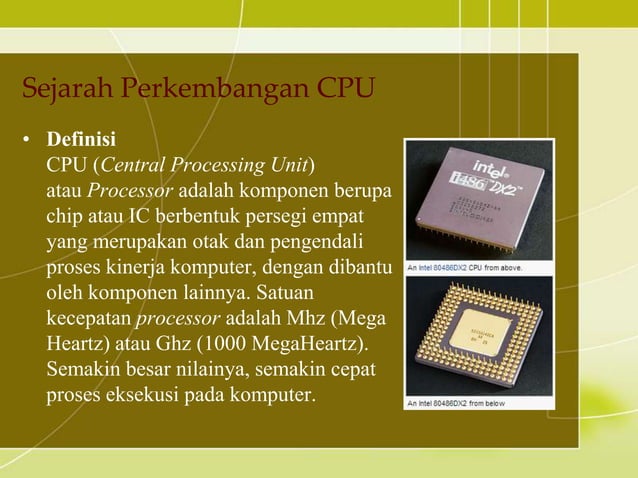 Sejarah Perkembangan CPU | PPTX