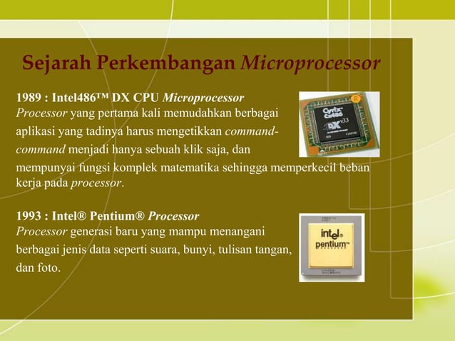 Sejarah Perkembangan CPU | PPTX
