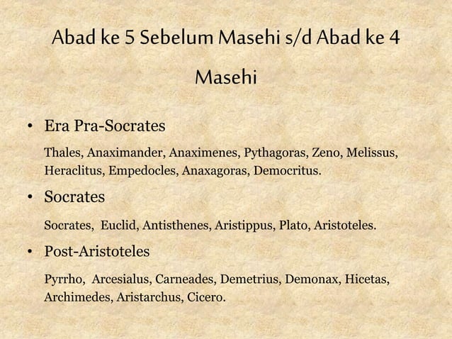Sejarah Perkembangan Filsafat | PPTX