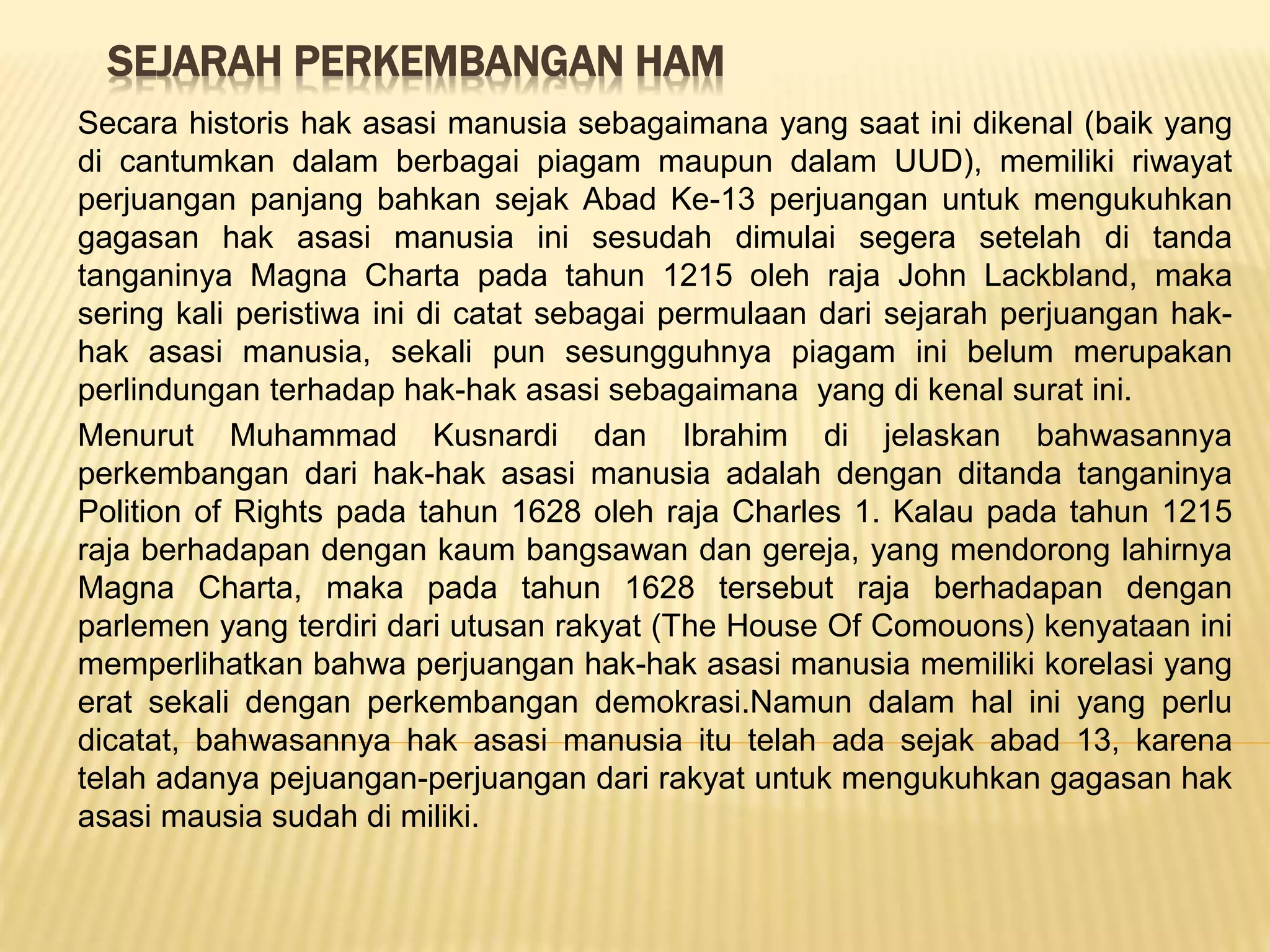 Sejarah perkembangan ham_tugas_hafifah_pkn | PPTX