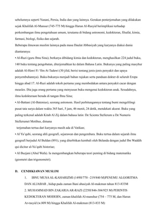 Sejarah perkembangan ilmu di dunia islam | PDF