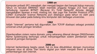 Sejarah perkembangan internet versi doc 93 | PPT