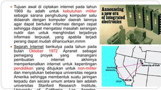Sejarah perkembangan internet versi doc 93 | PPTX