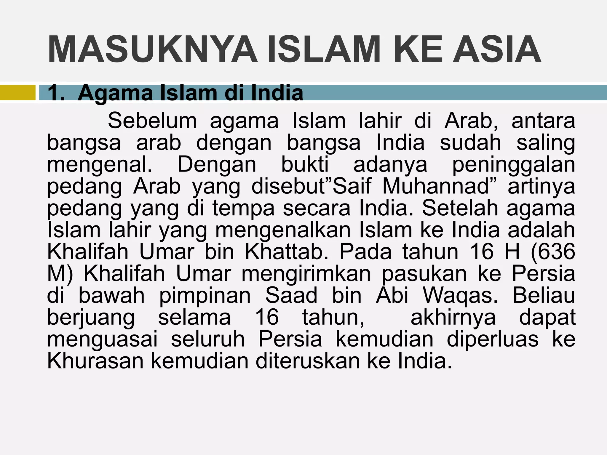 Sejarah perkembangan islam di dunia | PPT