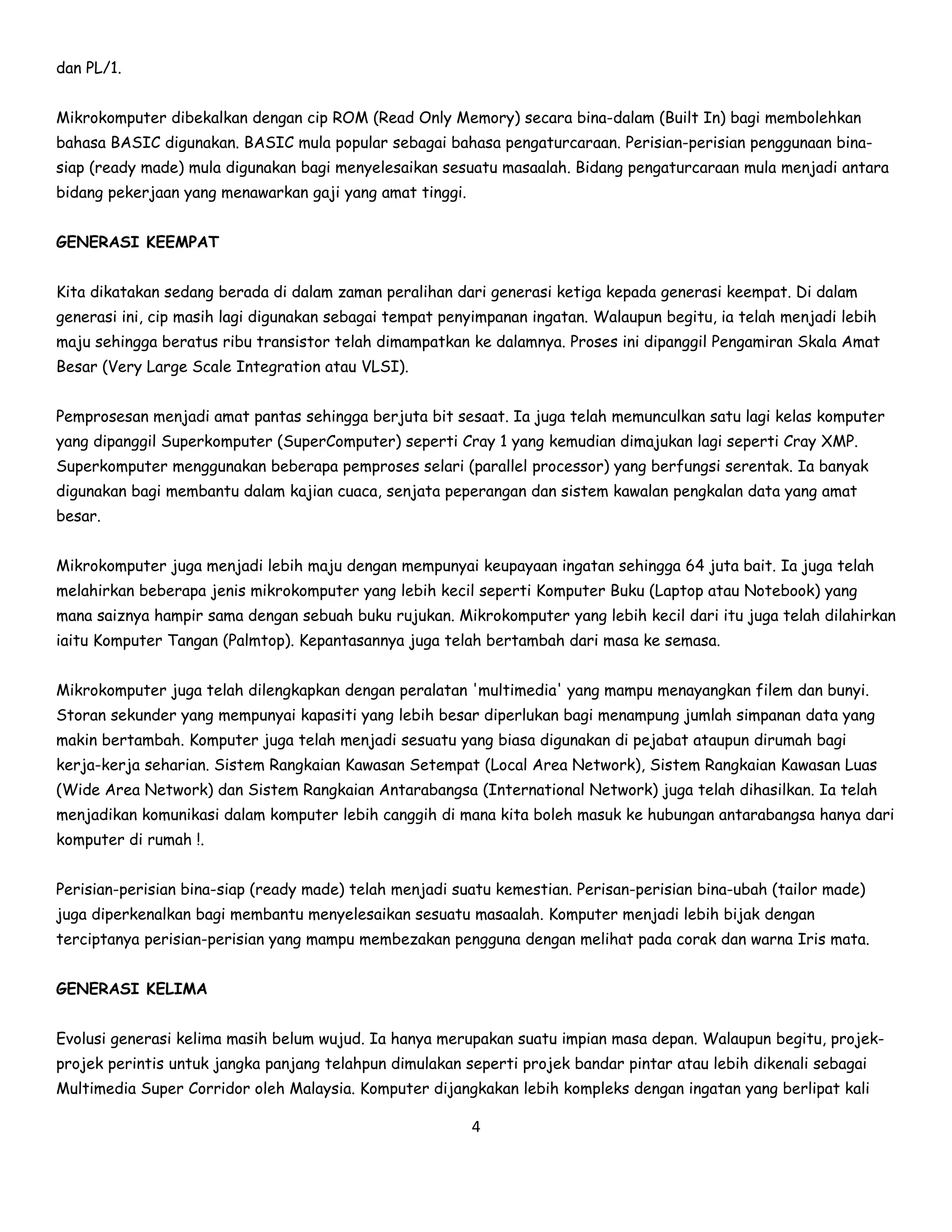 Sejarah perkembangan komputer | DOC