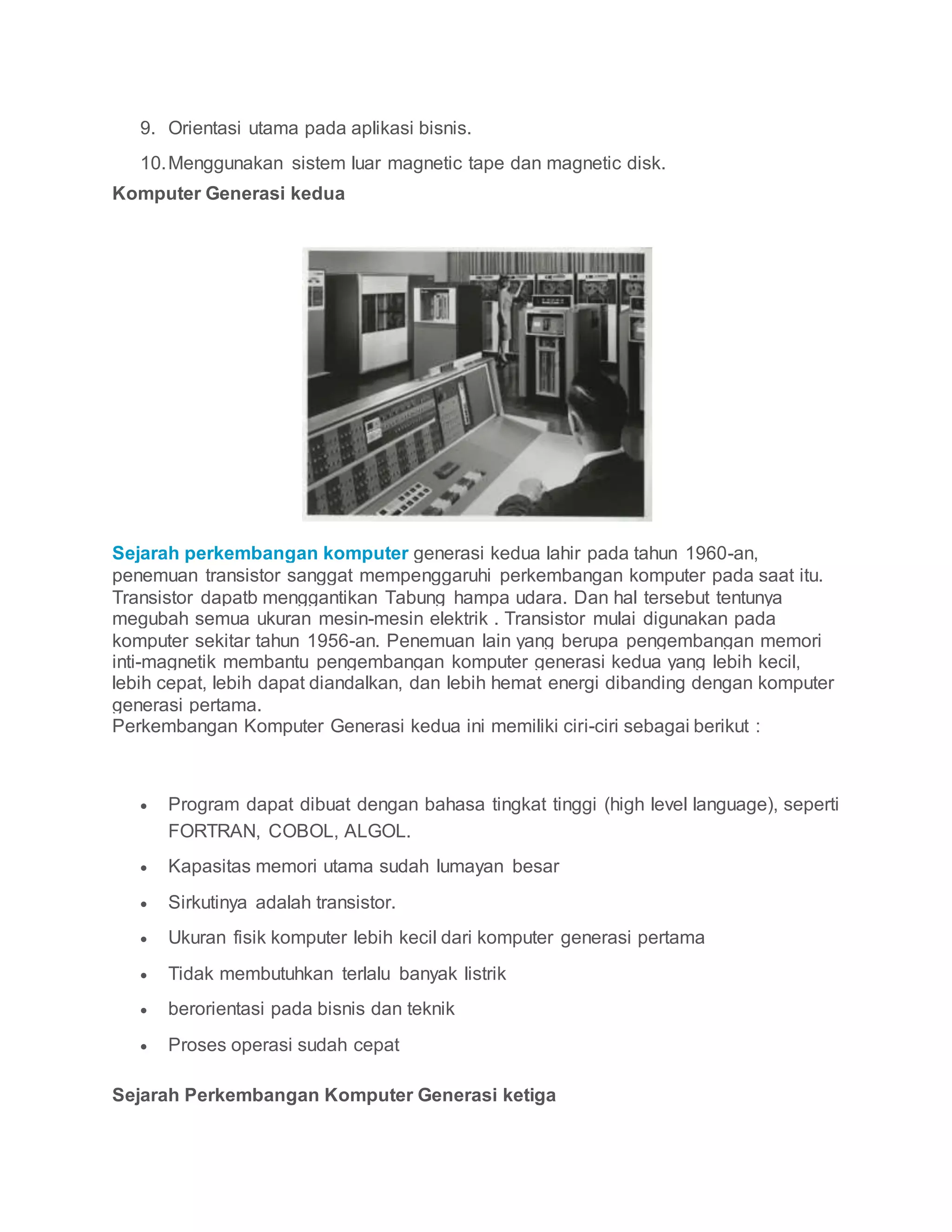 Sejarah perkembangan komputer | PDF