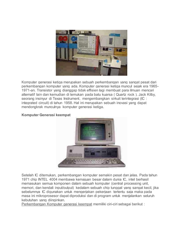 Sejarah perkembangan komputer | PDF