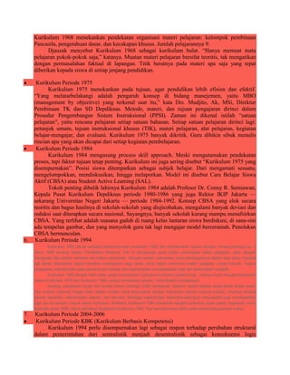 Sejarah perkembangan kurikulum pendidikan di indonesia | PDF