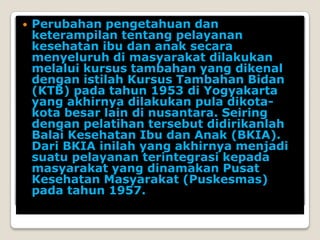 Sejarah perkembangan pelayanan dan pendidikan kebidanan | PPTX