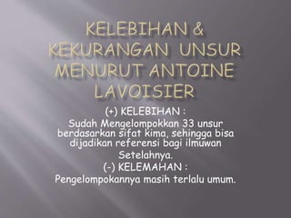 Sejarah perkembangan sistem periodik unsur (spu) | PPTX