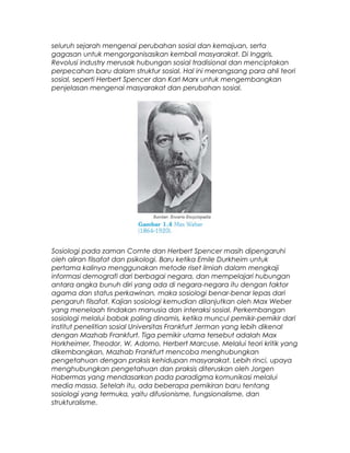 Sejarah perkembangan sosiologi | DOC