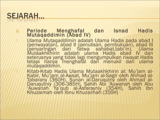 Sejarah pertumbuhan al hadis | PPT