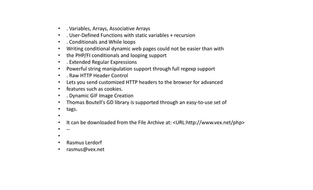 Sejarah PHP dan perkembanganya dalam pemrograman WEB | PDF