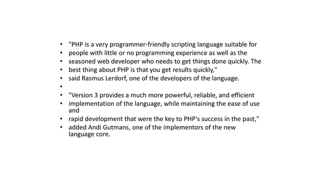 Sejarah PHP dan perkembanganya dalam pemrograman WEB | PDF