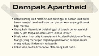 Sejarah politik aphartheid di afrika selatan | PDF