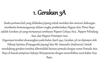 Mengevaluasi Perkembangan Organisasi Pergerakan Zaman Jepang | PPTX