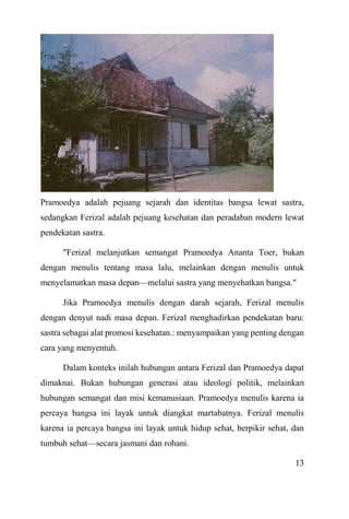 Sejarah Pramoedya Ananta Toer Bapak Sastra Indonesia ... Ferizal Bapak ...