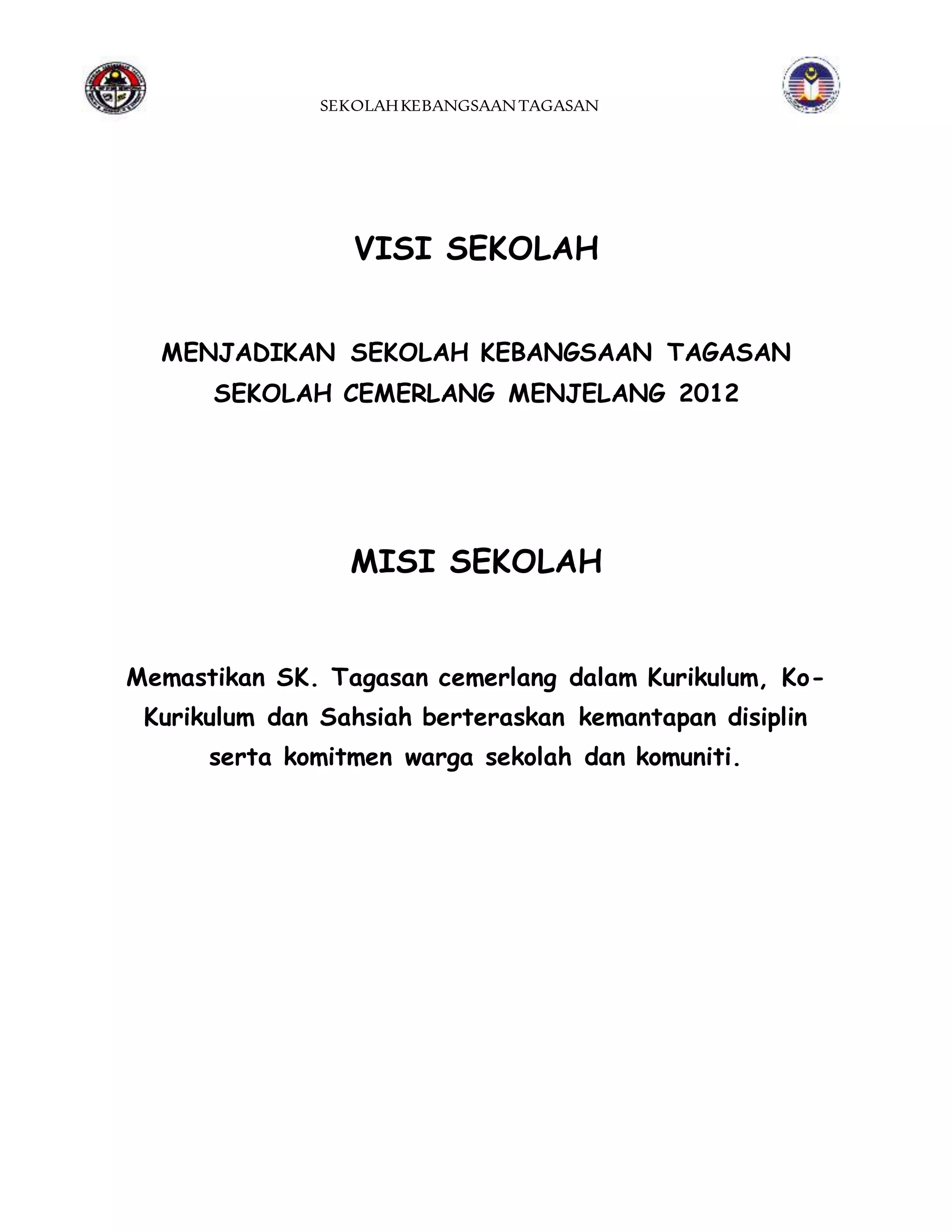 Sejarah profil untuk pendaftaran sk tagasan 2012 | DOCX