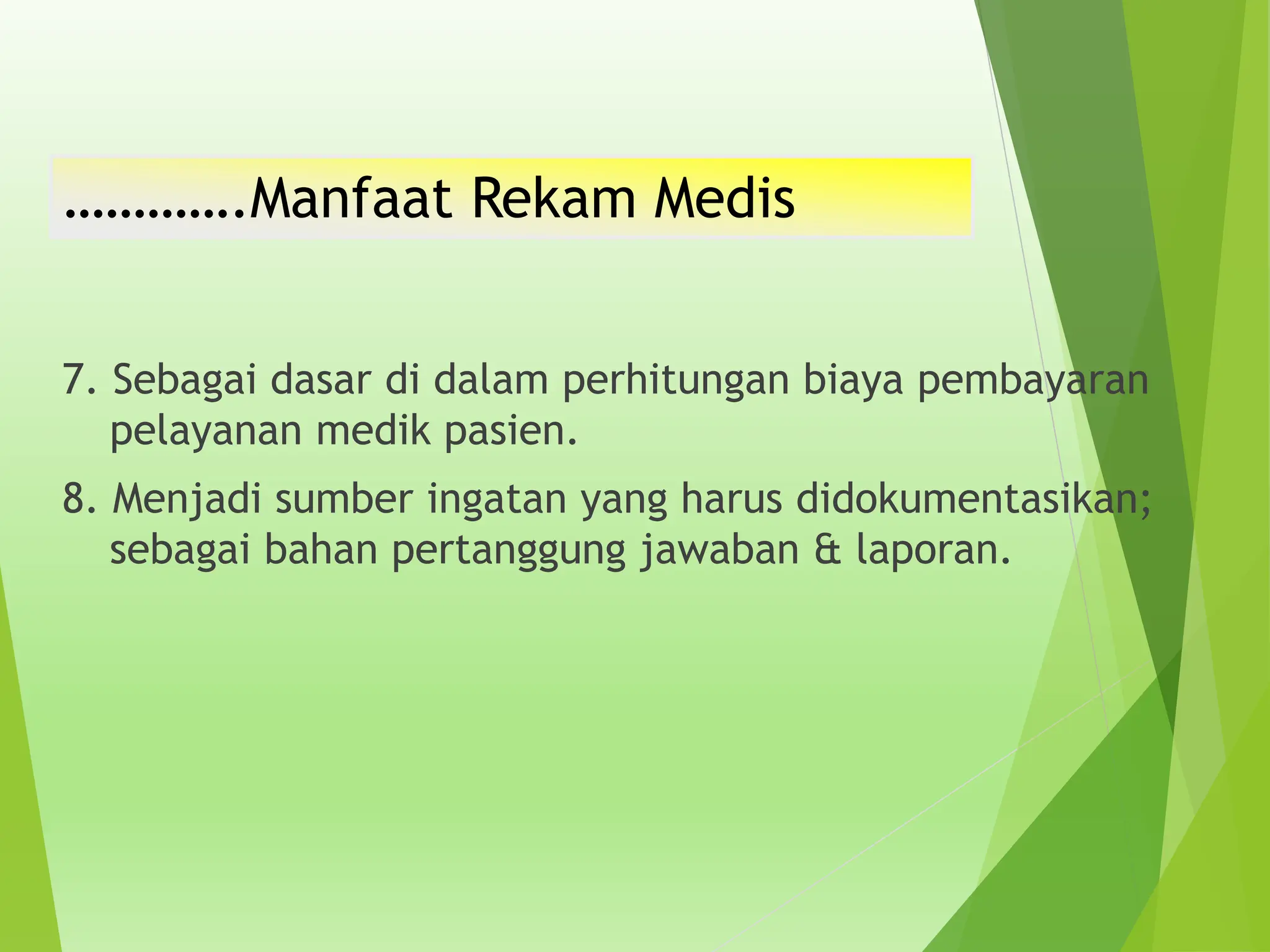 Sejarah Rekam Medis, Perkembangan, Isi, Manfaat, dan Penyimpanannya PPT.pptx