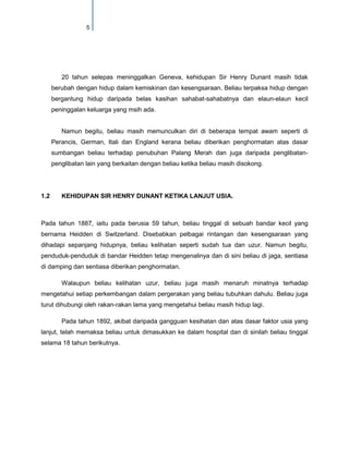 Sejarah riwayat hidup sir henry dunant : palang merah dunia | DOCX
