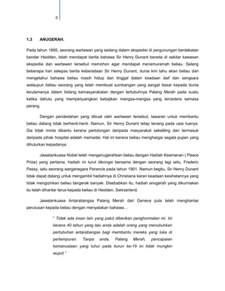 Sejarah riwayat hidup sir henry dunant : palang merah dunia | DOCX