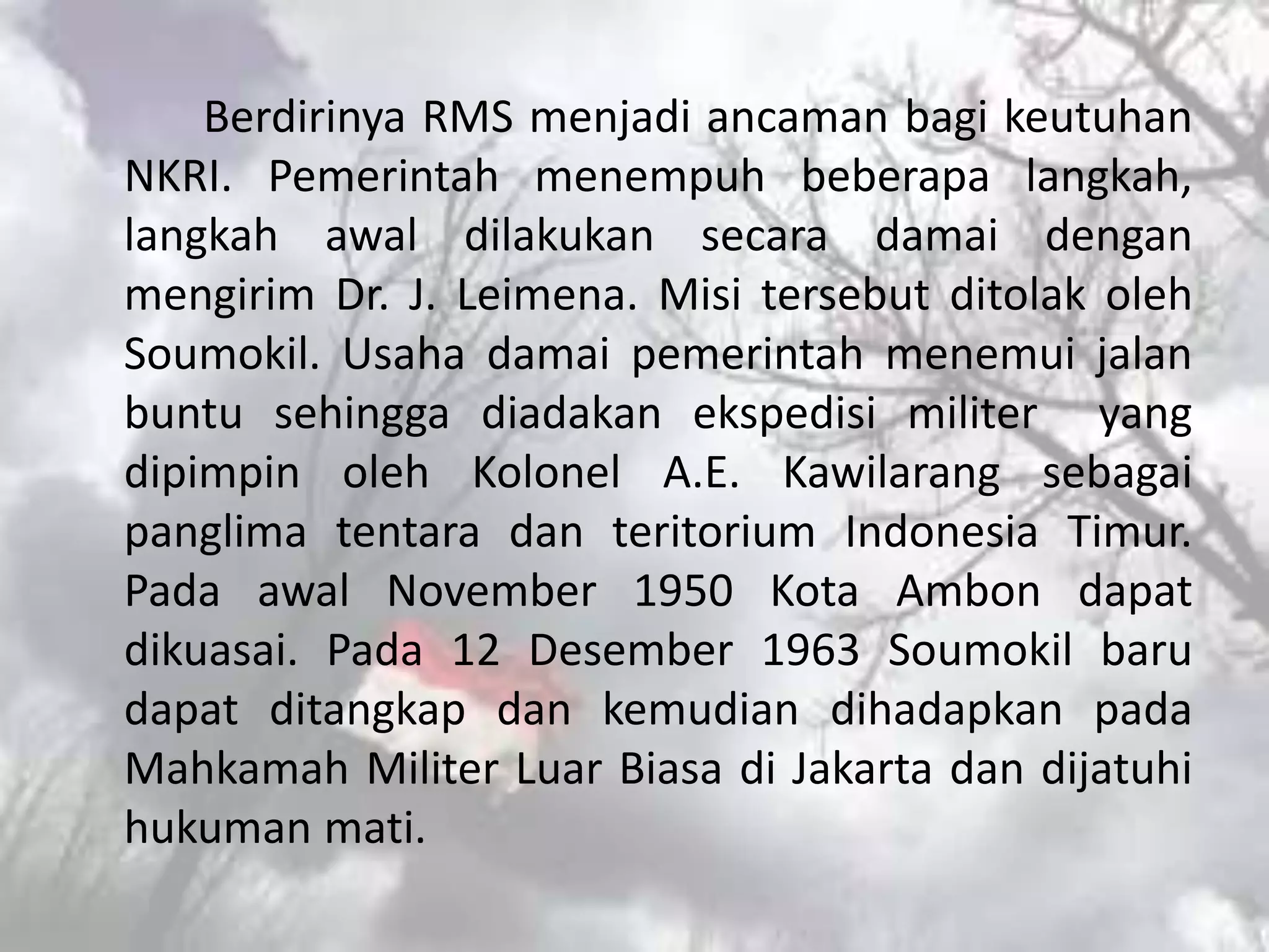 Sejarah tentang Republik Maluku Selatan | PPTX