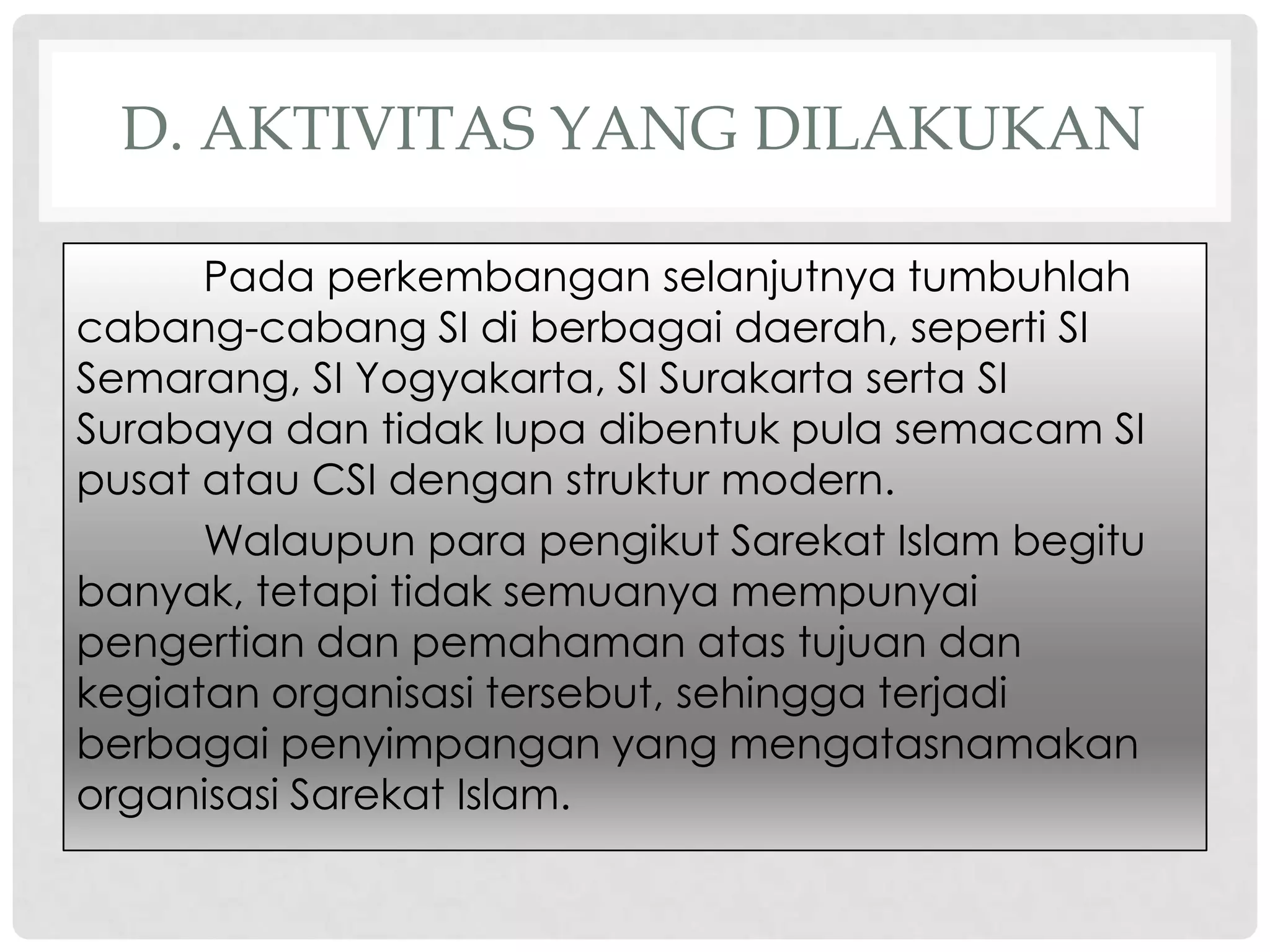Sejarah (sarekat islam) | PPTX