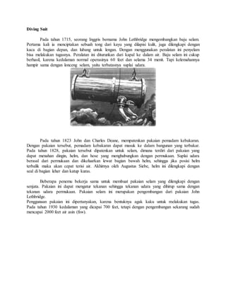 Sejarah scuba diving | DOCX