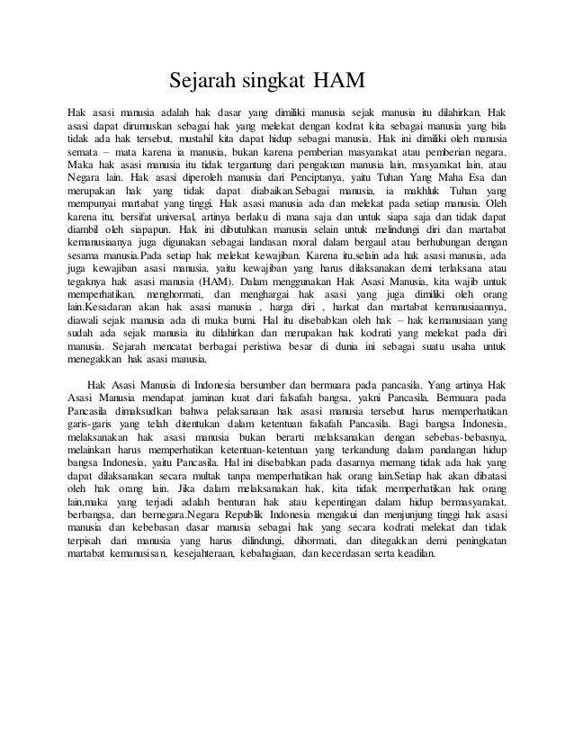Uraikan Secara Singkat Sejarah Singkat Perkembangan Ham Di Indonesia ... Uraikan Secara Singkat Sejarah Singkat Perkembangan Ham Di Indonesia ...