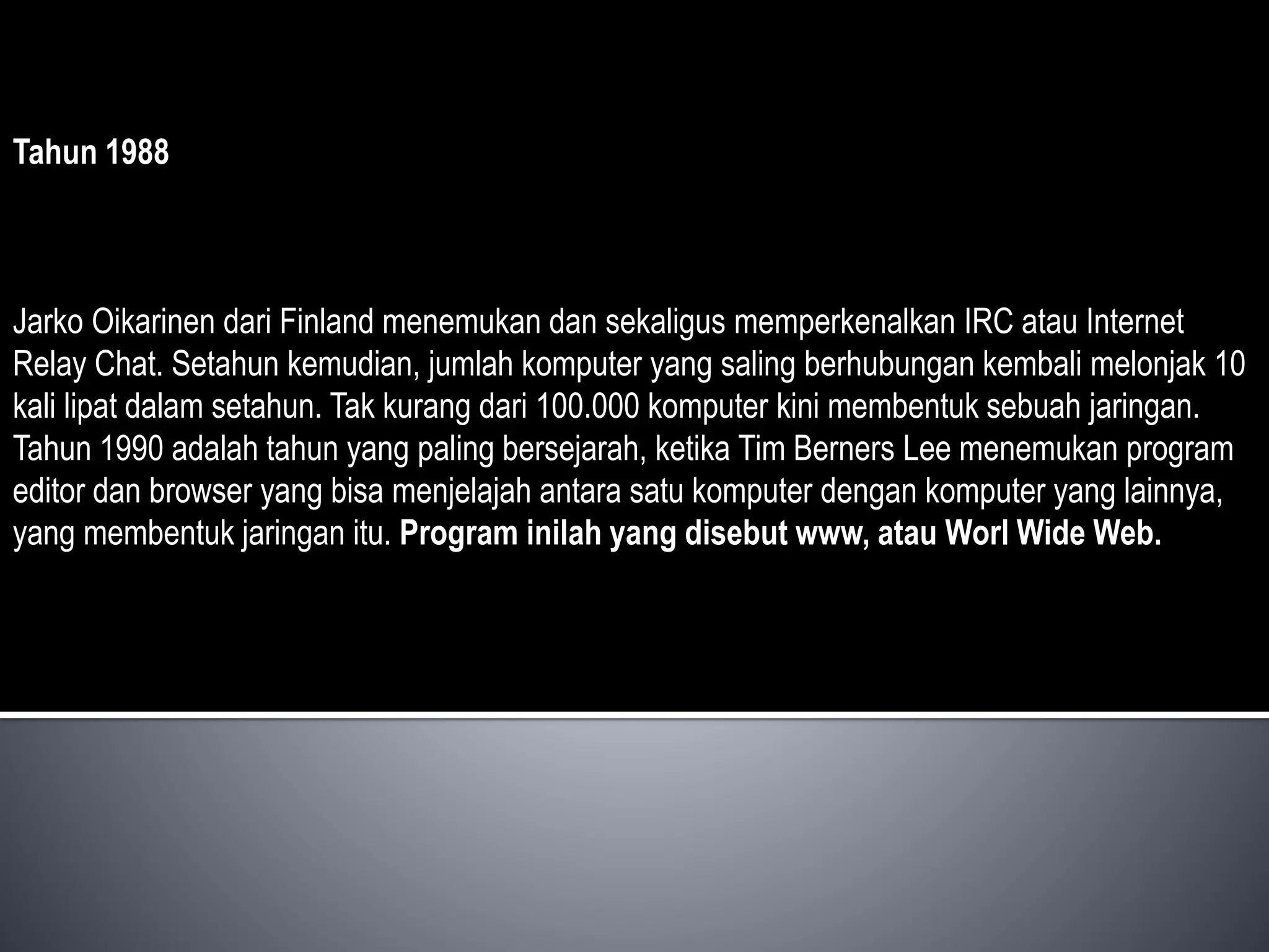Sejarah singkat internet | PPTX