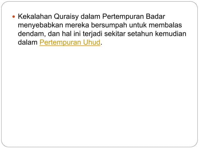 Sejarah singkat perang badar | PPTX