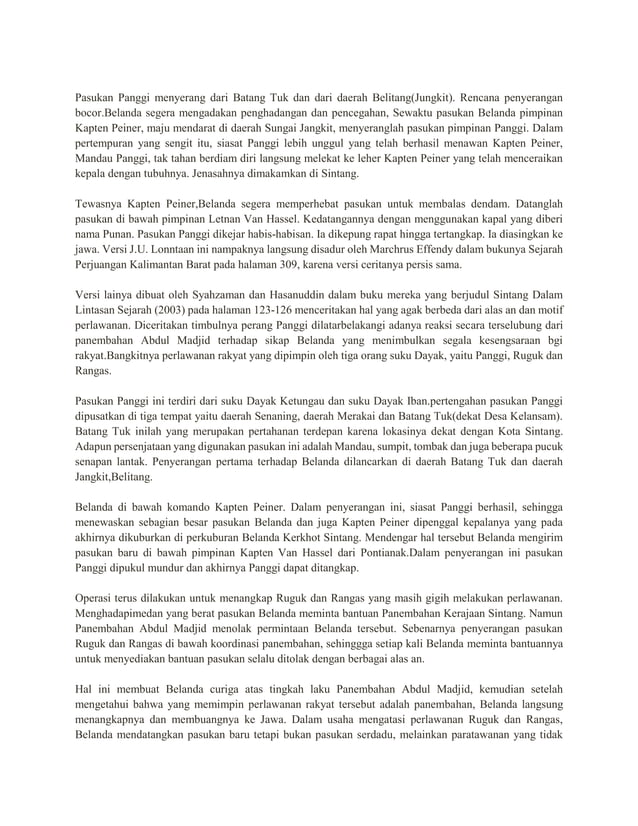 Sejarah Singkat Perlawanan Panggi dan Ruguk Tahun 1908 | PDF