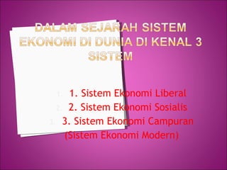 Sejarah Sistem Ekonomi Dunia | PPT