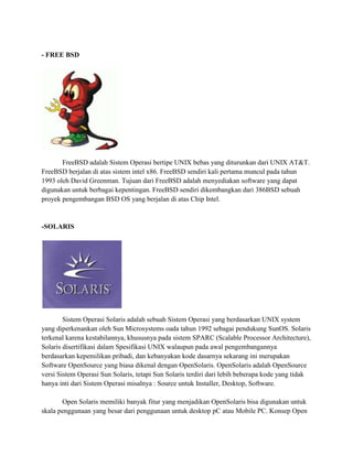 Sistem Operasi Pada Komputer | DOCX