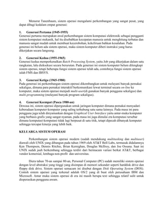 Sistem Operasi Pada Komputer | DOCX