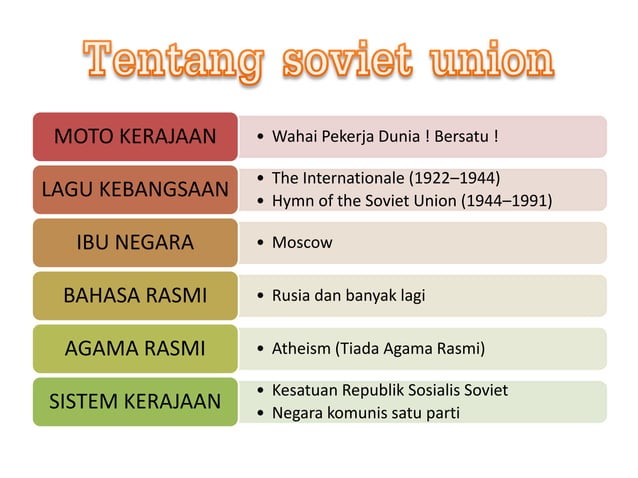 Sejarah soviet union 1922 1991 | PPTX