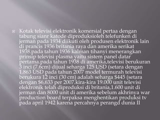 Sejarah pertelevisian di dunia dan di indonesia | PPTX