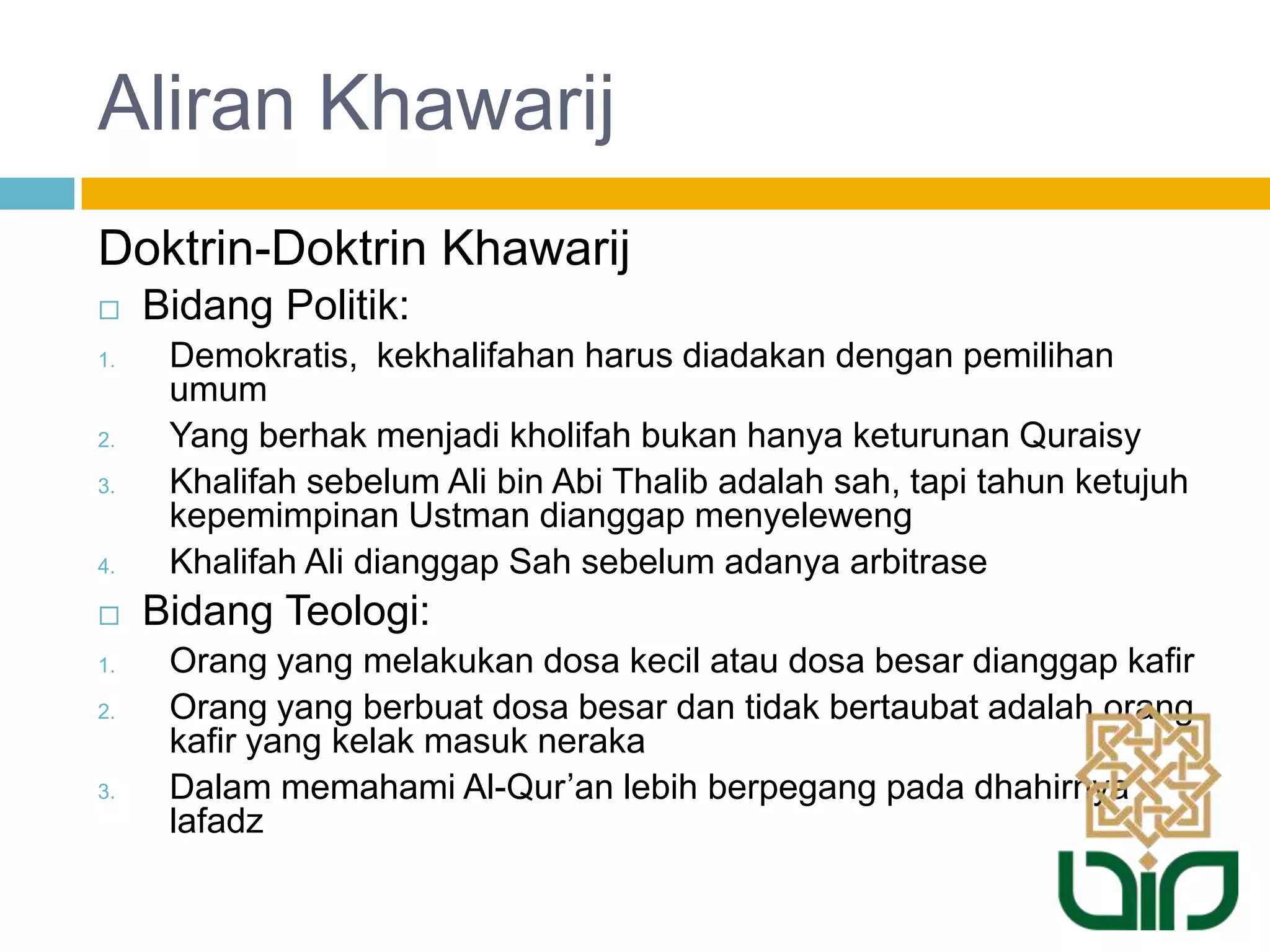 Sejarah timbulnya aliran kalam klasik | PPTX